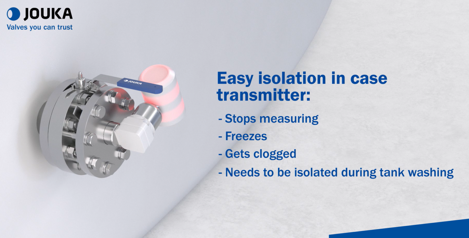 Isolation valve for pressure transmitter integration | Jouka